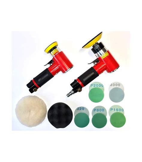 50mm Pneumatic Orbital Mini Sander With Mini Abrasive Discs