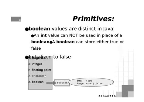 2 Java Syntax Basics 1 10 Primitives Booleans Boolean Values Are