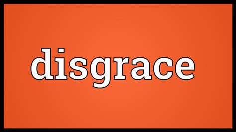 Disgrace Meaning Youtube