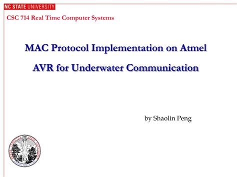 ppt mac protocol implementation on atmel avr for underwater