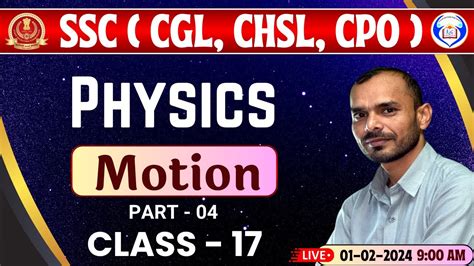 Physics Motion Lec 17 Science For Ssc Exam Youtube