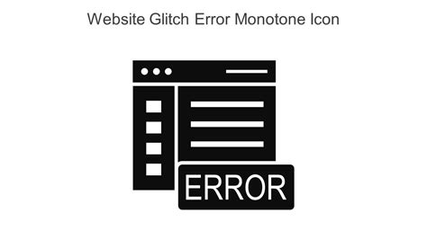 Website Glitch Error Monotone Icon In Powerpoint Pptx Png And Editable