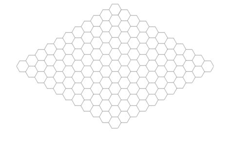 11 x 11 Hex Game with Interactive Moveable Pieces