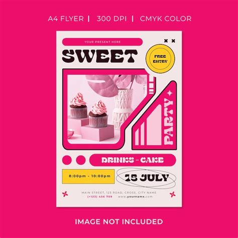 Premium Vector Sweet Party Flyer