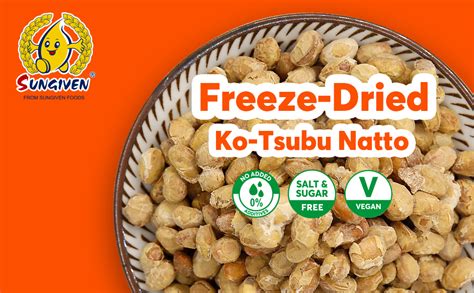 Sungiven Freeze Dried Natto Beans Fermented Soybean Non