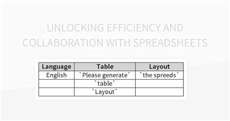 Unlocking Efficiency And Collaboration With Spreadsheets Excel Template
