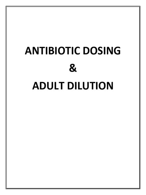 Antibiotic Dosing Pdf