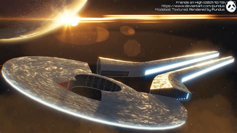 3d Model Star Trek Friendship Class Starship Vr Ar Low Poly Cgtrader