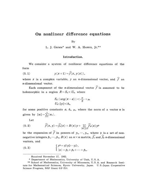 PDF Non Linear Difference Equation DOKUMEN TIPS