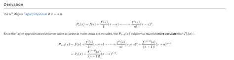 Sequences And Series Showing That The Error Reduces As The Number Of Terms In A Taylor