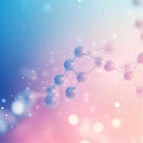 Abstract Molecular Structure With Bokeh Background Stock Image Image