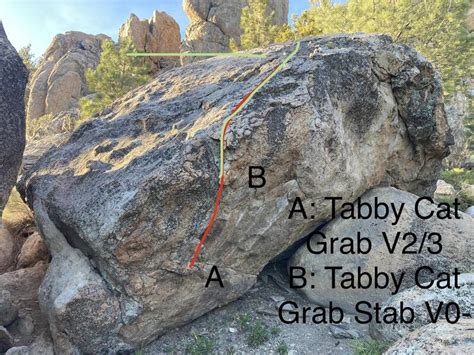 Route Map Of Tabby Cat Grab Variations A Low Traverse To The Left