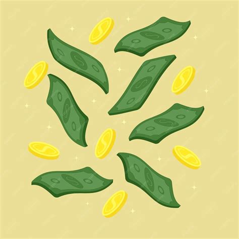 Premium Vector Dollars And Cents Falling In Different Order