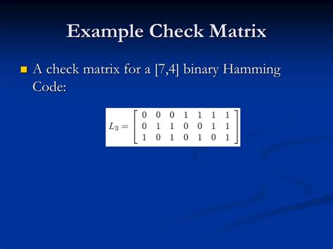 Ppt Hamming Codes Powerpoint Presentation Free Download Id6096670