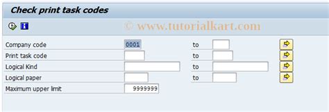 J GLPPARACHECKPTCD SAP Tcode Check Print Task Codes