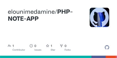 GitHub Elounimedamine PHP NOTE APP