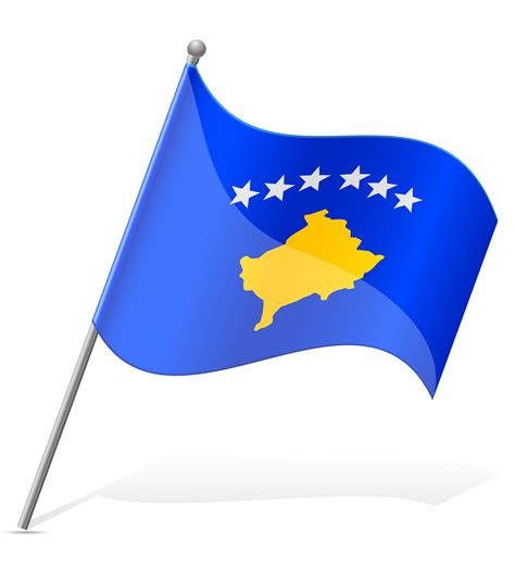 Flag Of Kosovo Vector Illustration 516016 Vector Art At Vecteezy