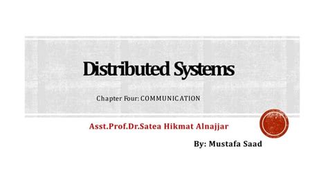 distributed systems distributed systems communication pptx