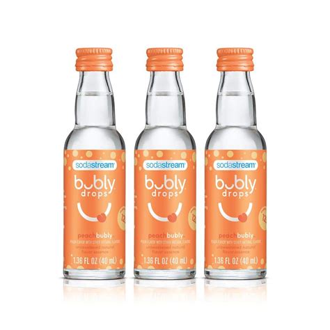 Sodastream 40 Ml Bubly Peach Drops Case Of 3 1102812011 The Home Depot