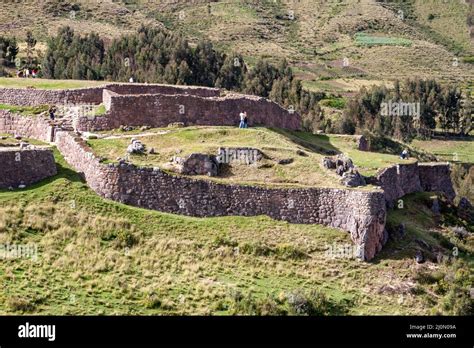 Beautiful View Of The Puka Pukara Inca Archaeological Complex With Its