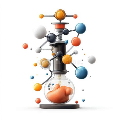 Creative Molecular Structure And Glass Flask Stock Illustration Creative Molecular Structure And Glass Flask Stock Illustration