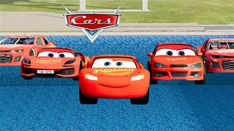 Lightning Mcqueen Vs Pool Jump Youtube
