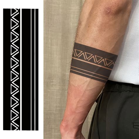 Forearm Band Tattoos For Men