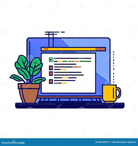 Laptop Coding Programming Software Development Stock Image Image Of Interface Plant 353453077