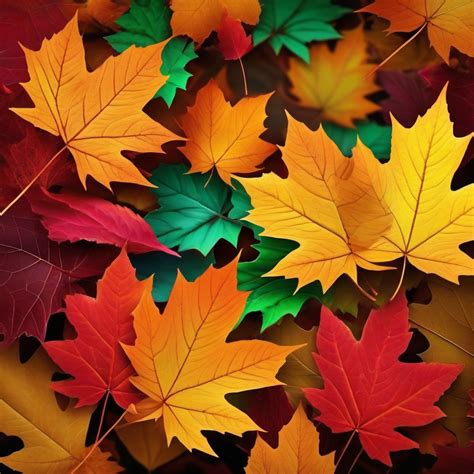 Fall Background Colorful Autumn Leaves In The Park