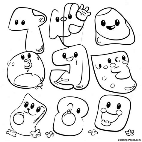 Funny Numbers Coloring Pages