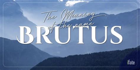 The Name Brutus What It Means And Why Numerologists Like It