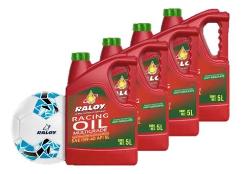 Aceite 15w40 Mineral Raloy Api Sl 4 Garrafas 5l Balón Mercadolibre