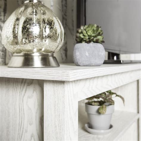 Walker Edison Transitional White Wash 58 In W Tv Stand Accommodates