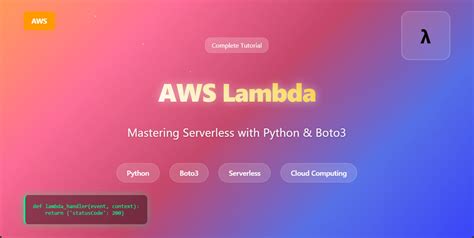 Mastering Aws Lambda With Boto3 And Python A Complete Step By Step