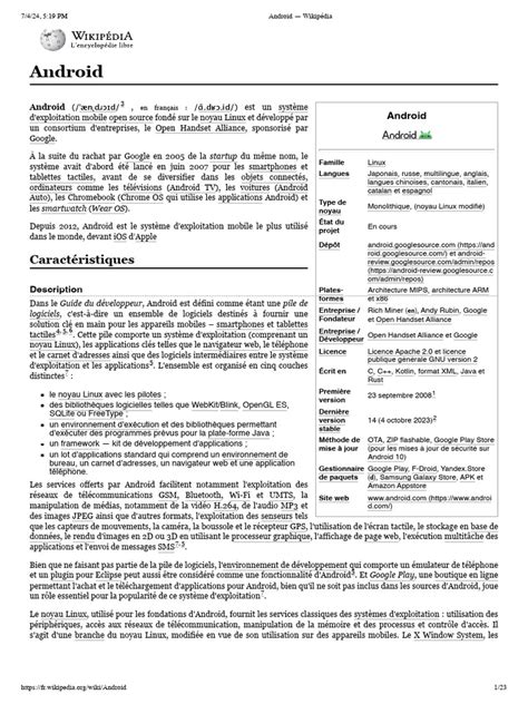 Introduction à Android Et Ses Caractéristiques Pdf Android Système Dexploitation Java