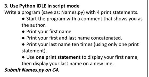 Solved Use Python IDLE In Script Mode Write A Program Chegg