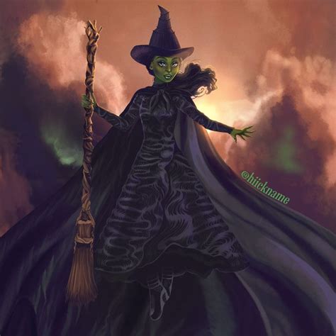 Elphaba Wicked Movie Ilustrações Arte Fantástica Desenho Musical