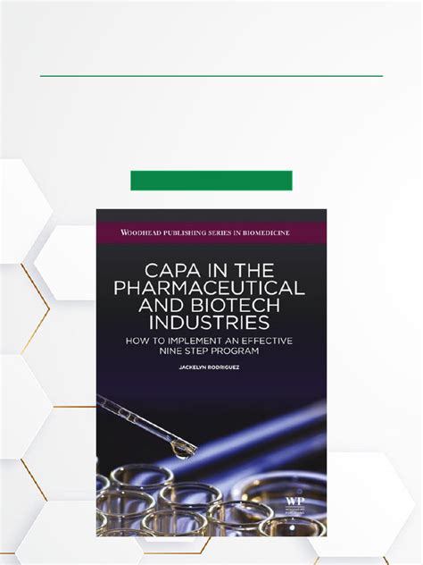 Capa In The Pharmaceutical And Biotech Industries How To Implement An