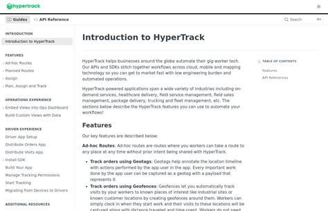 hypertrack api apislist