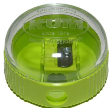 Точилка с контейнером Kum 210 зеленая пластиковая круглая купить с доставкой по выгодным