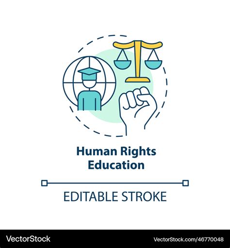 Human Rights Education Concept Icon Royalty Free Vector