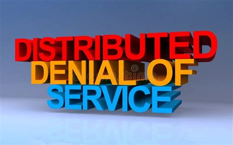 distributed denial of service on blue stock illustration illustration