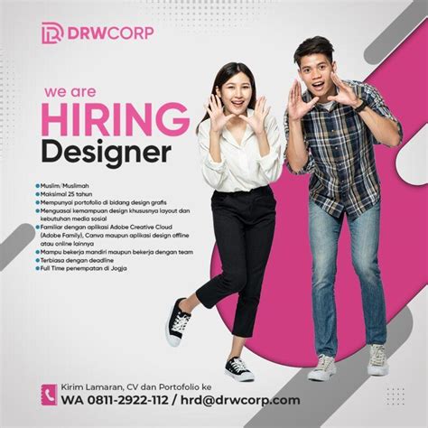 Lowongan Kerja Designer Talent General Affair Terapis Di Pt Drw