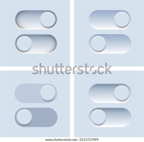 On Off Toggle Switch Buttons Vector Stock Vector Royalty Free