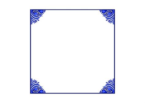 Blue Ornament Frame Border Vector Design For Decorative Element Premium Ai Generated Vector