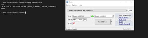 iceprog does not find icestick on windows · issue 141 · yosyshq