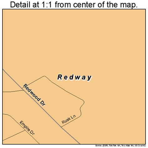 Redway California Street Map 0660088