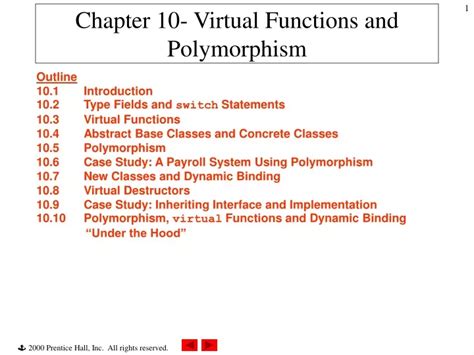 ppt chapter 10 virtual functions and polymorphism powerpoint