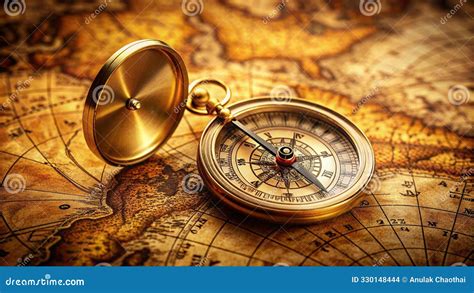 The Compass Of Untold Adventures A Golden Compass Guiding The Path To Uncharted Territories Ai