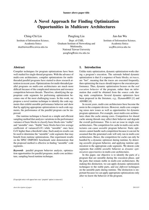 Pdf A Novel Approach For Finding Optimization Opportunities In Multicore Architectures
